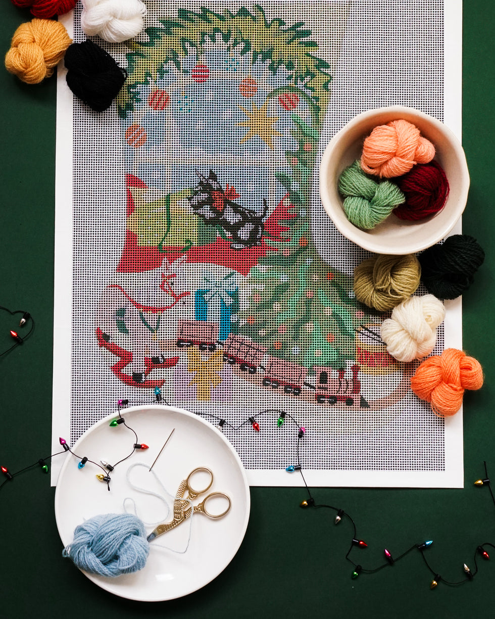 Toy Store — Needlepoint Christmas Stocking Kit – Spider Spun